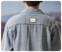 China Blue Blue Solid Color Youth Trend french workwear jacket wholesale Long Sleeve Regular Custom (CS006) for sale