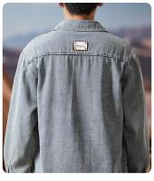 China Blue Blue Solid Color Youth Trend french workwear jacket wholesale Long Sleeve Regular Custom (CS006) for sale