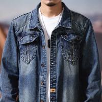 China Blue Blue Fabric Hem Long Sleeve biker jacket wholesale Polyester 19% Urban Fashion Custom (JK525) for sale