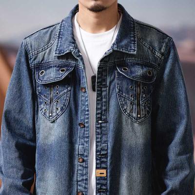 China Blue Blue Fabric Hem Long Sleeve biker jacket wholesale Polyester 19% Urban Fashion Custom (JK525) for sale