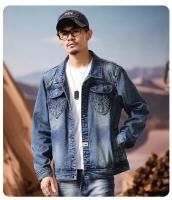 China Blue Blue Fabric Hem Long Sleeve biker jacket wholesale Polyester 19% Urban Fashion Custom (JK525) for sale