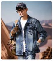 China Blue Blue Fabric Hem Long Sleeve biker jacket wholesale Polyester 19% Urban Fashion Custom (JK525) for sale