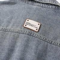 China Autumn Light Blue Solid Color french workwear jacket wholesale Long Sleeve Urban Fashion Custom (CS006) for sale