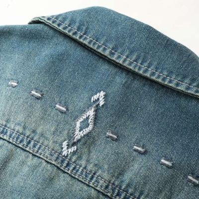 China Blue Basic Solid Color french workwear jacket wholesale Long Sleeve Regular Custom (CS017) for sale