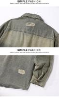 China Solid Color Youth Trend Long Sleeve french workwear jacket wholesale Vintage Color Regular Custom (CS006) for sale