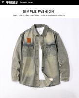 China Solid Color Youth Trend Long Sleeve french workwear jacket wholesale Vintage Color Regular Custom (CS006) for sale