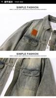 China Solid Color Youth Trend Long Sleeve french workwear jacket wholesale Vintage Color Regular Custom (CS006) for sale