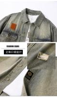 China Solid Color Youth Trend Long Sleeve french workwear jacket wholesale Vintage Color Regular Custom (CS006) for sale