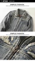 China Zipper Solid Color Youth Trend Long Sleeve french workwear jacket wholesale Polyester 19% Zipper Custom (JK707) for sale
