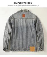 China Zipper Solid Color Youth Trend Long Sleeve french workwear jacket wholesale Polyester 19% Zipper Custom (JK707) for sale
