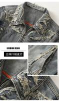China Zipper Solid Color Youth Trend Long Sleeve french workwear jacket wholesale Polyester 19% Zipper Custom (JK707) for sale