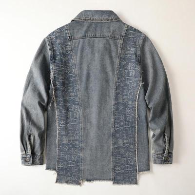 China Blue Daily Long Sleeve mens wholesale dress shirts Urban Fashion Single Breasted Custom (CS012) for sale
