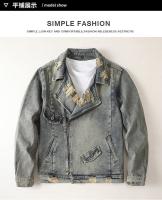 China Vintage Color Fabric Hem Youth Trend Long Sleeve french workwear jacket wholesale Vintage Color Polyester 19% Custom (JK711) for sale