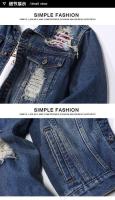 China Blue Fabric Hem Long Sleeve french workwear jacket wholesale Polyester 19% Single Breasted Custom (JK5102) for sale