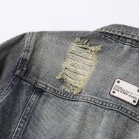 China Fabric Hem Solid Color Youth Trend wholesale skinny jeans mens Long Sleeve Vintage Color Custom (JK590) for sale