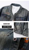 China Fabric Hem Fabric Hem Youth Trend Long Sleeve french workwear jacket wholesale Vintage Color Polyester 19% Custom (JK563) for sale
