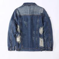 China Solid Color Blue Solid Color Long Sleeve french workwear jacket wholesale Polyester 19% Urban Fashion Custom (JK591) for sale