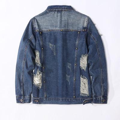 China Solid Color Blue Solid Color Long Sleeve french workwear jacket wholesale Polyester 19% Urban Fashion Custom (JK591) for sale