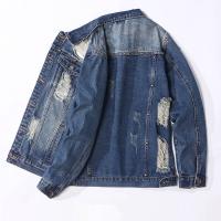 China Solid Color Blue Solid Color Long Sleeve french workwear jacket wholesale Polyester 19% Urban Fashion Custom (JK591) for sale