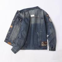 China Blue Fabric Hem Solid Color french workwear jacket wholesale Long Sleeve Polyester 19% Custom (JK549) for sale