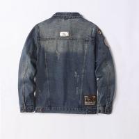China Blue Fabric Hem Solid Color french workwear jacket wholesale Long Sleeve Polyester 19% Custom (JK549) for sale