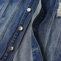 China Solid Color Blue Solid Color Youth Trend french workwear jacket wholesale Regular Single Breasted Custom (MJ578) for sale