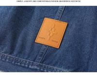 China Solid Color Blue Solid Color Youth Trend french workwear jacket wholesale Regular Single Breasted Custom (MJ578) for sale