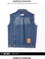 China Solid Color Blue Solid Color Youth Trend french workwear jacket wholesale Regular Single Breasted Custom (MJ578) for sale