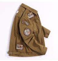 China Daily Cotton 100% Solid Color french workwear jacket wholesale Long Sleeve Urban Fashion Custom (JK556) for sale