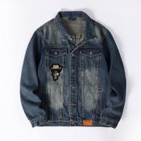 China Blue Fabric Hem Embroidered french workwear jacket wholesale Youth Trend Long Sleeve Custom (JK541) for sale