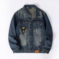 China Blue Fabric Hem Embroidered french workwear jacket wholesale Youth Trend Long Sleeve Custom (JK541) for sale