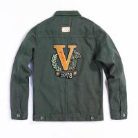 China Daily Cotton 100% Long Sleeve french workwear jacket wholesale Urban Fashion Army Green Khaki Custom (JK544) for sale