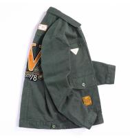 China Daily Cotton 100% Long Sleeve french workwear jacket wholesale Urban Fashion Army Green Khaki Custom (JK544) for sale