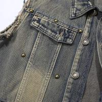 China Solid Color Youth Trend Vintage Color french workwear jacket wholesale Regular Single Breasted Custom (MJ579) for sale