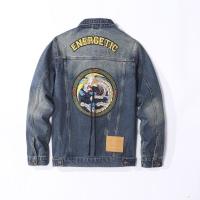 China Embroidered Blue Fabric Hem Embroidered french workwear jacket wholesale Youth Trend Long Sleeve Custom (JK558) for sale