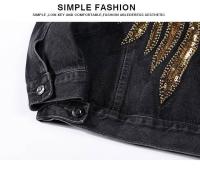 China Black Long Sleeve Urban Fashion biker jacket wholesale Single Breasted Regular Custom (JK540) for sale