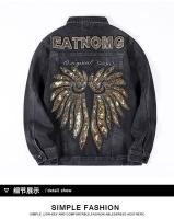 China Black Long Sleeve Urban Fashion biker jacket wholesale Single Breasted Regular Custom (JK540) for sale