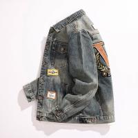 China Embroidered Fabric Hem Embroidered Solid Color french workwear jacket wholesale Youth Trend Long Sleeve Custom (JK543) for sale