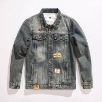 China Embroidered Fabric Hem Embroidered Solid Color french workwear jacket wholesale Youth Trend Long Sleeve Custom (JK543) for sale