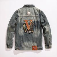 China Embroidered Fabric Hem Embroidered Solid Color french workwear jacket wholesale Youth Trend Long Sleeve Custom (JK543) for sale