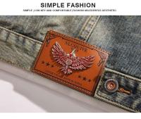 China Embroidered Fabric Hem Embroidered Solid Color french workwear jacket wholesale Youth Trend Long Sleeve Custom (JK543) for sale