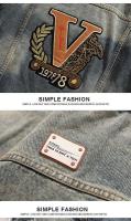 China Embroidered Fabric Hem Embroidered Solid Color french workwear jacket wholesale Youth Trend Long Sleeve Custom (JK543) for sale