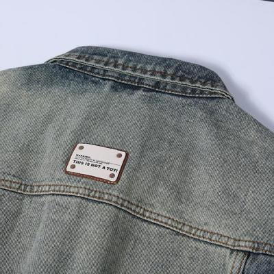 China Fabric Hem Solid Color Long Sleeve french workwear jacket wholesale Vintage Color Polyester 19% Custom (JK534) for sale