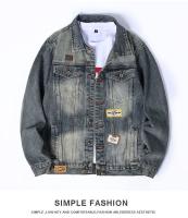 China Fabric Hem Solid Color Long Sleeve french workwear jacket wholesale Vintage Color Polyester 19% Custom (JK534) for sale