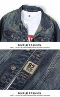 China Blue Daily Youth Trend french workwear jacket wholesale Long Sleeve Polyester 19% Custom (JK530) for sale
