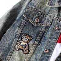 China Daily Embroidered Youth Trend biker jacket wholesale Long Sleeve Vintage Color Custom (JK532) for sale