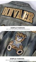 China Daily Embroidered Youth Trend biker jacket wholesale Long Sleeve Vintage Color Custom (JK532) for sale