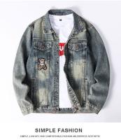 China Daily Embroidered Youth Trend biker jacket wholesale Long Sleeve Vintage Color Custom (JK532) for sale