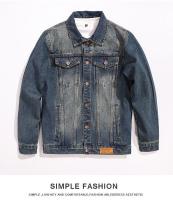 China Blue Daily Long Sleeve french workwear jacket wholesale Polyester 19% Urban Fashion Custom (JK522) for sale