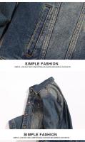 China Blue Daily Long Sleeve french workwear jacket wholesale Polyester 19% Urban Fashion Custom (JK522) for sale